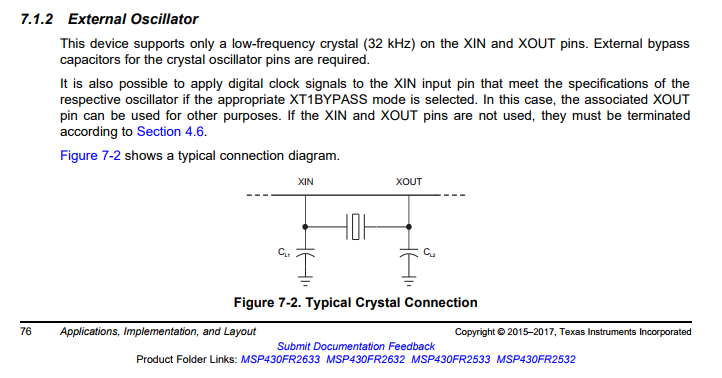 WEBENCH® Tools/MSP430FR2533: External Quartz with MSP430FR2533 - MSP ...