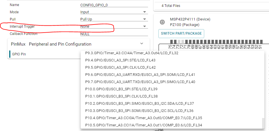 Msp432p4111 Interrupt Capabilities On P10x Pins Msp Low Power Microcontroller Forum Msp 