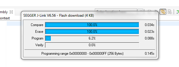 CCS/MSP432P4011: MSP432P4011 + J-Link EDU: CORTEX_M4_0: Trouble Writing Register PC: Error ...