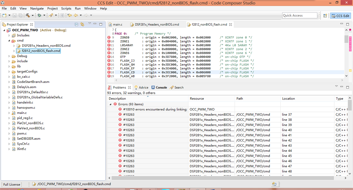 A question about a project using CCS6.0 with TMS320F2812 - C2000 microcontrollers forum - C2000 ...