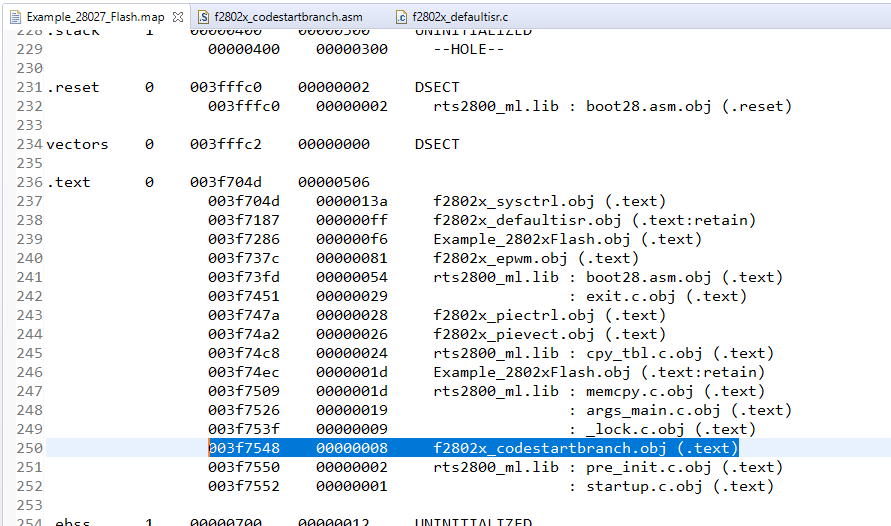 CCS/TMS320F28027: Programming flash memory - C2000 microcontrollers forum - C2000™︎ ...
