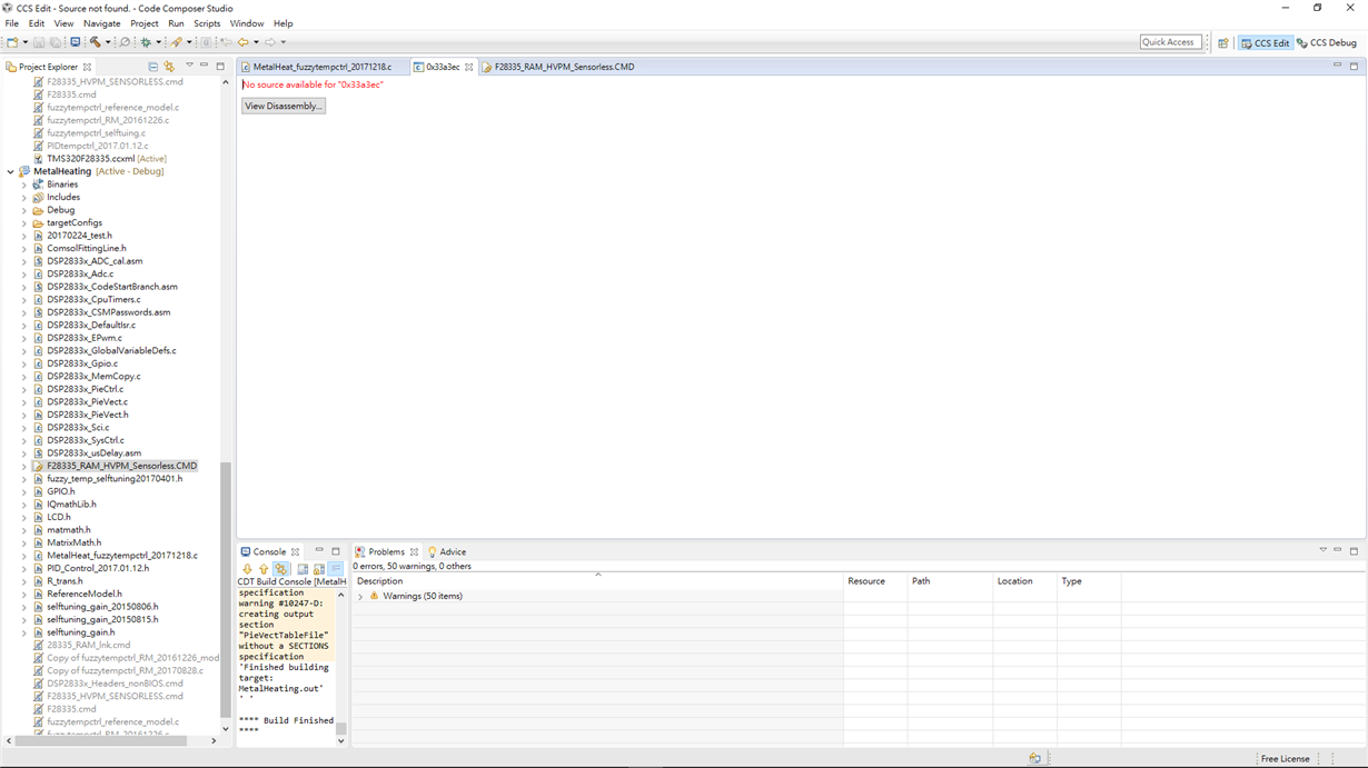 CCS/TMS320F28335: I encountered a memory problem - C2000 microcontrollers forum - C2000™︎ ...