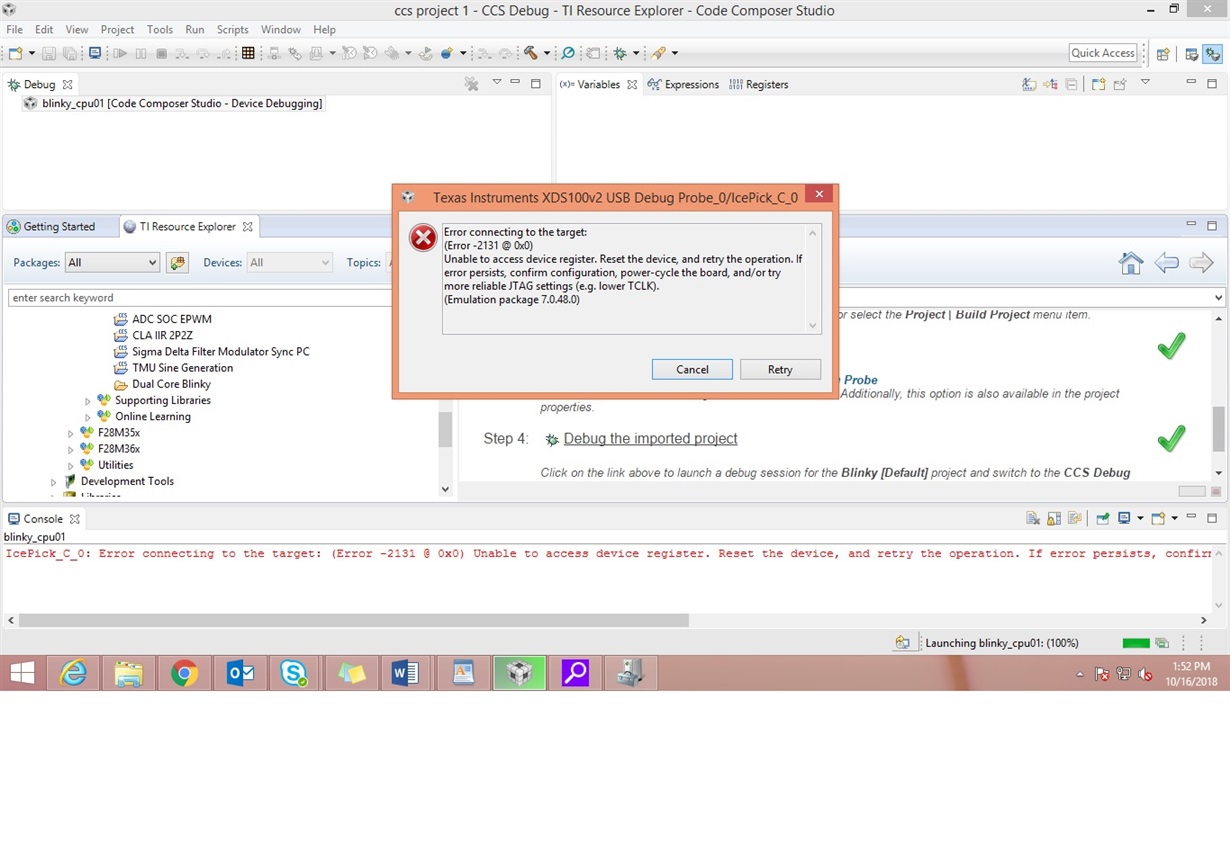CCS/TMS320F28379D: TMS320F28379D / Cannot connect to target - C2000 microcontrollers forum ...