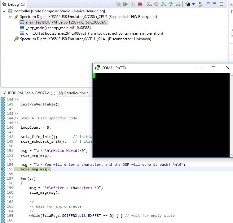 CCS/C2000WARE: Can't Get sci_echoback_cpu01 To Display Messages - C2000 microcontrollers forum ...