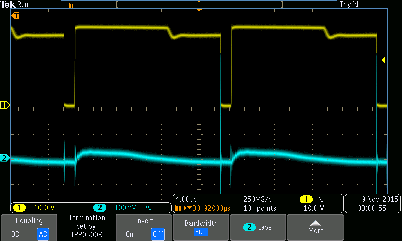 TPS40210 output voltage drops and rings at light loads - Power management forum - Power ...