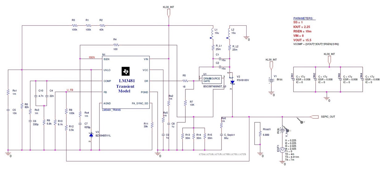 WEBENCH® Tools/LM3481: Unable to load SEPIC to Full load @8V using LM3481. - Power management ...