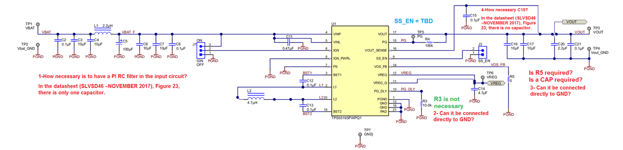 TPS55165-Q1: TPS55165-Q1 schematic questions - Power management forum - Power management - TI ...