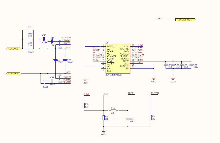 BQ51013B: Problem while startup, pulsing 2s/0.5Hz no output voltage ...