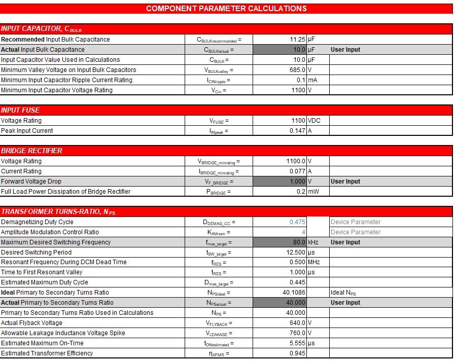 WEBENCH® Tools/UCC28742: UCC28742 High voltage DC to low voltage DC isolated output - Power ...