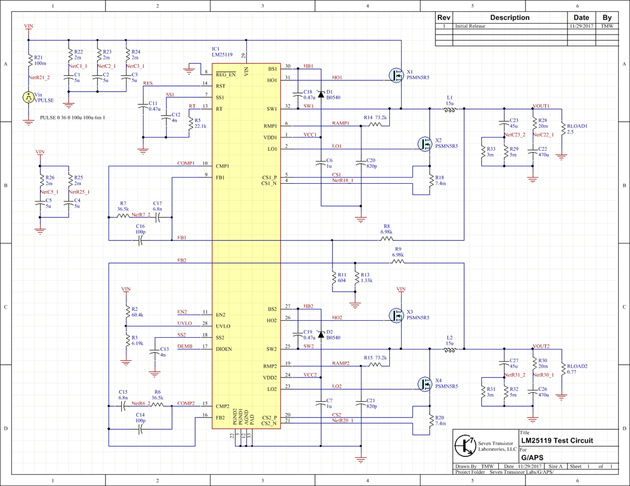 TINA/Spice/LM25119: PSPICE Model -- Gross Errors - Simulation, hardware & system design tools ...