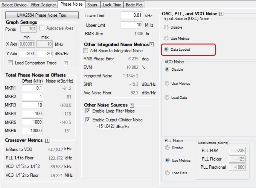 Lmx2594 Pllatinum Sim About Input Sourceosc Noise Clock And Timing Forum Clock And Timing