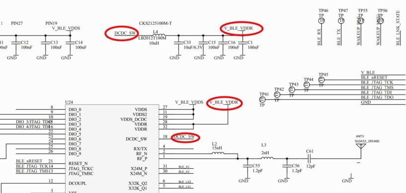CC2640: CC2640F128RSMR use Internal DC-DC Regulator, DCDC_SW output ...