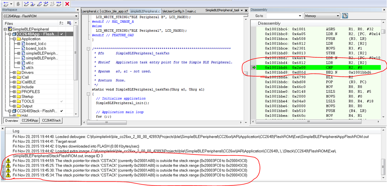 IAR stack outside of range - Bluetooth forum - Bluetooth®︎ - TI E2E support forums
