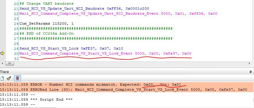 CC2564: Can not discover by PTS when execute HCI_Write_Inquiry_Scan_Activity, HCI_Write_Scan ...