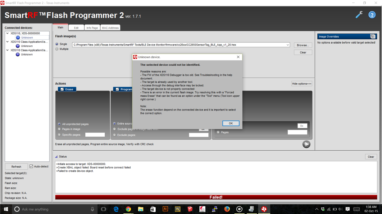 Firmware Update. Dead Senor Tag 2650. CCS Cloud and CCS not working ...