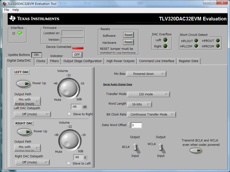 TLV320DAC32 / GUI - Audio forum - Audio - TI E2E support forums