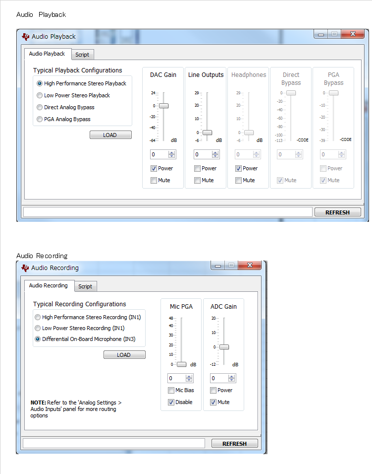 TLV320ADC3101EVM-K: I don't know how to set the paramete by AIC3204 SC ...
