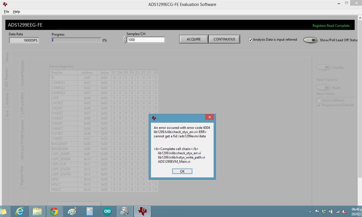 Problem Reading Ads1299 Registers Data Converters Forum Data Converters Ti E2e Support Forums