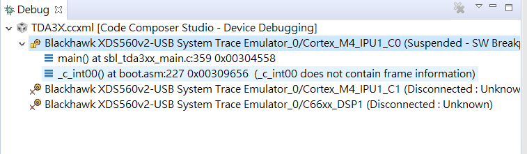 RTOS/TDA3XEVM: How to use CCS to see the register of SBL - Processors forum - Processors - TI ...