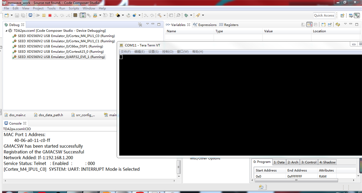 Tda2pxevm Load Using Ccs To Run The Demo Processors Forum
