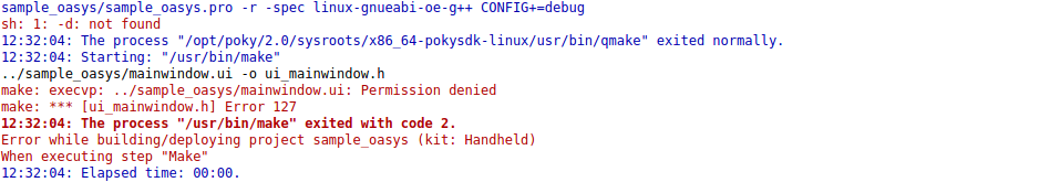 Linux/AM3359: yocto qt sdk : execvp: ../sample/mainwindow.ui: Permission denied** - Processors ...