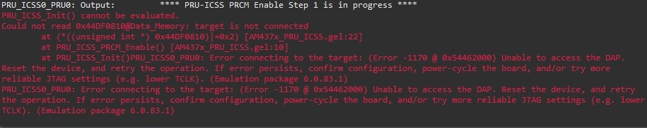 Simultaneous Debugging Of Pruicss And Cortex On Idk Am437x Processors Forum Processors Ti
