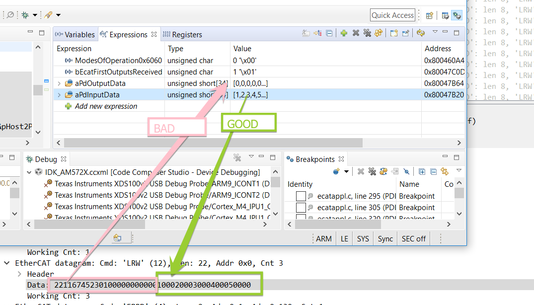Am5728 Ethercat Data Not Copied To Cpu Memory Processors Forum Processors Ti E2e Support