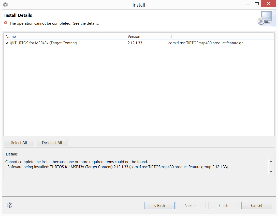CCSv6 Unable to install Add-on - Code Composer Studio forum - Code Composer Studio™︎ - TI E2E ...