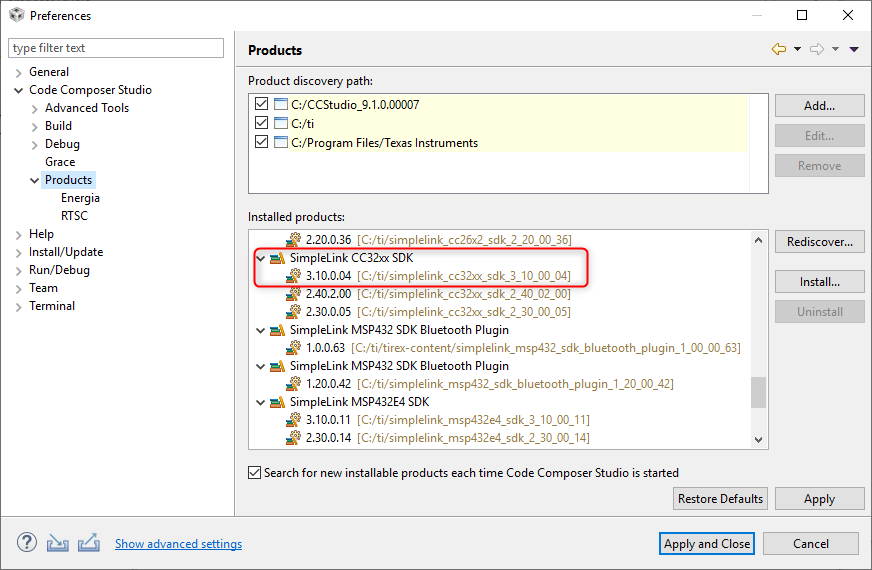 Ccscc3220sf Launchxl Creating Ccs Project And Adding Necessary Libraries Code Composer