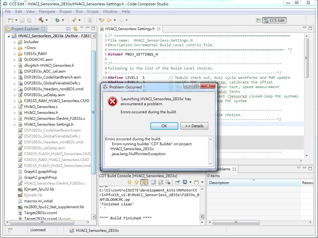 Rebuild Error on CCSv5.4 - Code Composer Studio forum - Code Composer Studio™︎ - TI E2E support ...