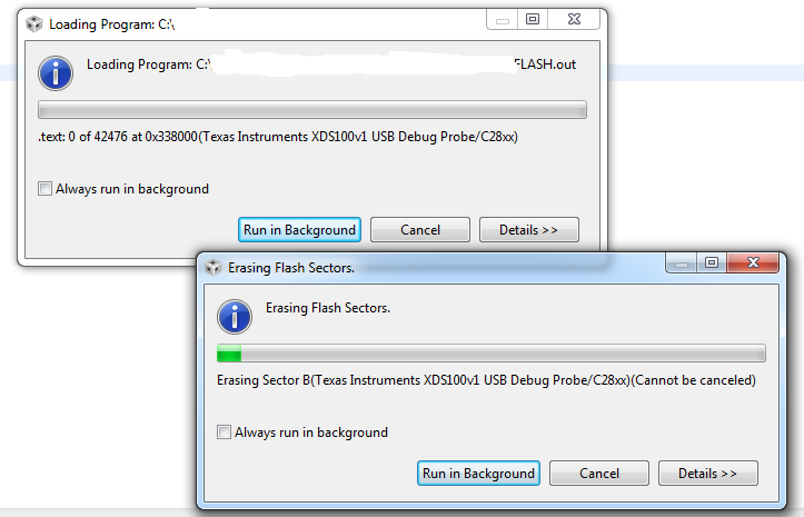 Debug : Flash Programmer: Error encountered when writing to flash memory - Code Composer Studio ...