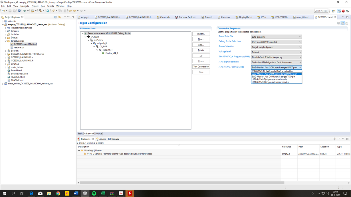 CCS/CC3220S-LAUNCHXL: Debugging CC3220S using SWD - Code Composer Studio forum - Code Composer ...