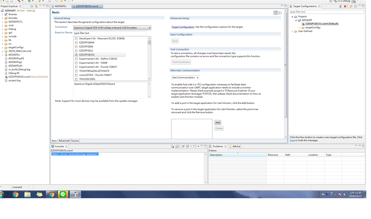 CCS: C28xx: Error initializing emulator - Code Composer Studio forum - Code Composer Studio™︎ ...