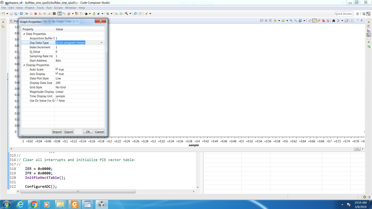 CCS/TMS320F28379D: Error in plotting graph for Float type - Code ...