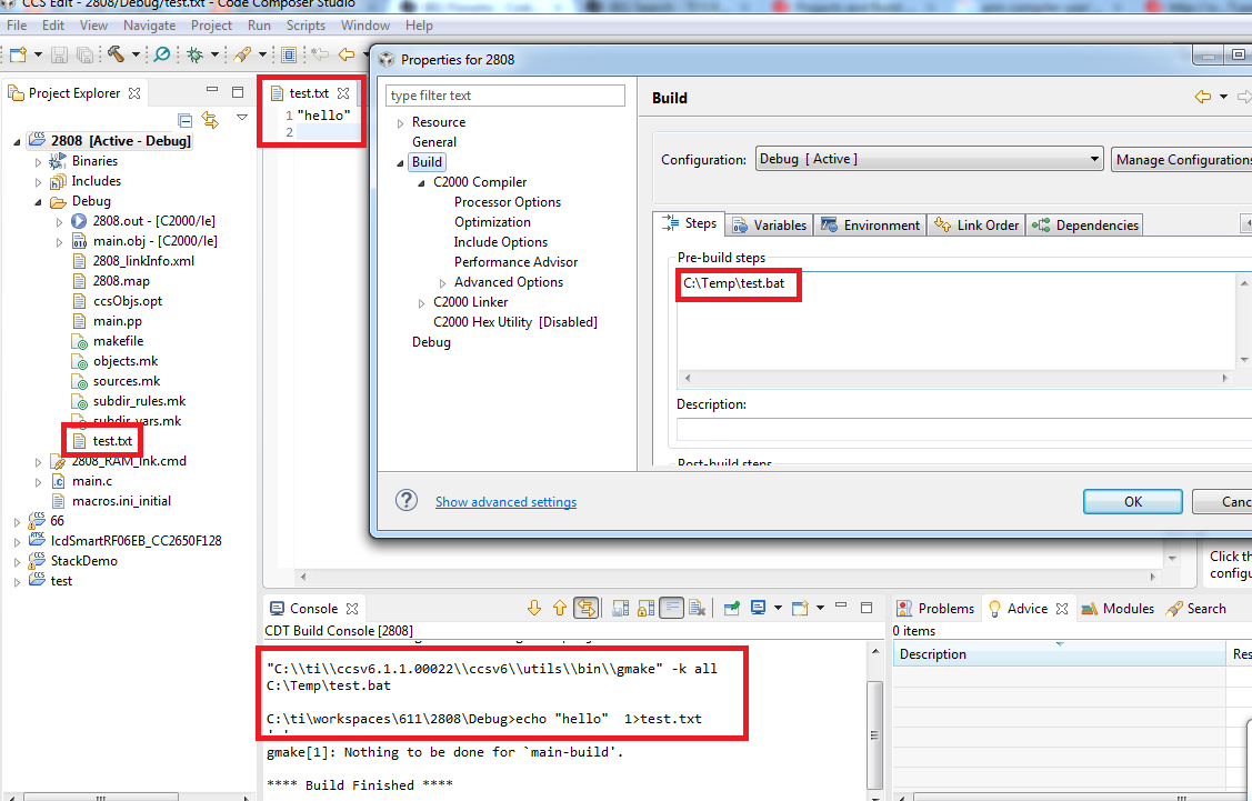 How to assign a variable prebuild? - Code Composer Studio forum - Code ...