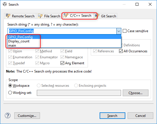 CCS/TMS320F28374S: Search history gets deleting on every opening of CCS ...