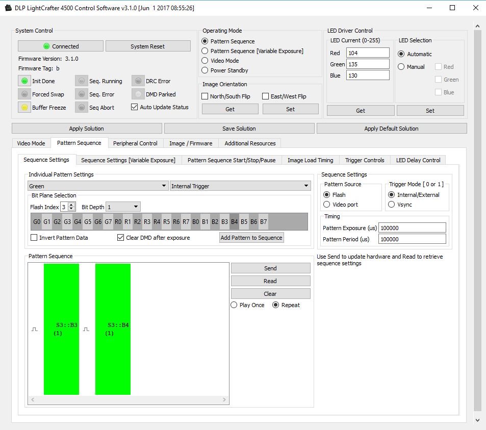 Dlp4500 How To Keep Pattern Fixed And Create Pattern With 2 1 Bit Images Dlp Products Forum