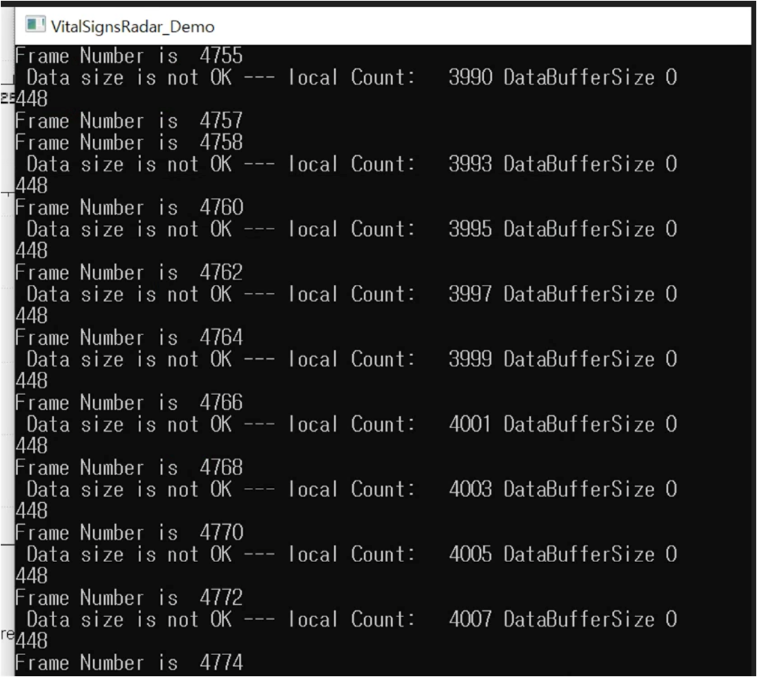 Iwr6843isk Question Regarding Data Buffer Size 0 Error In Vital Signs Demo Sensors Forum