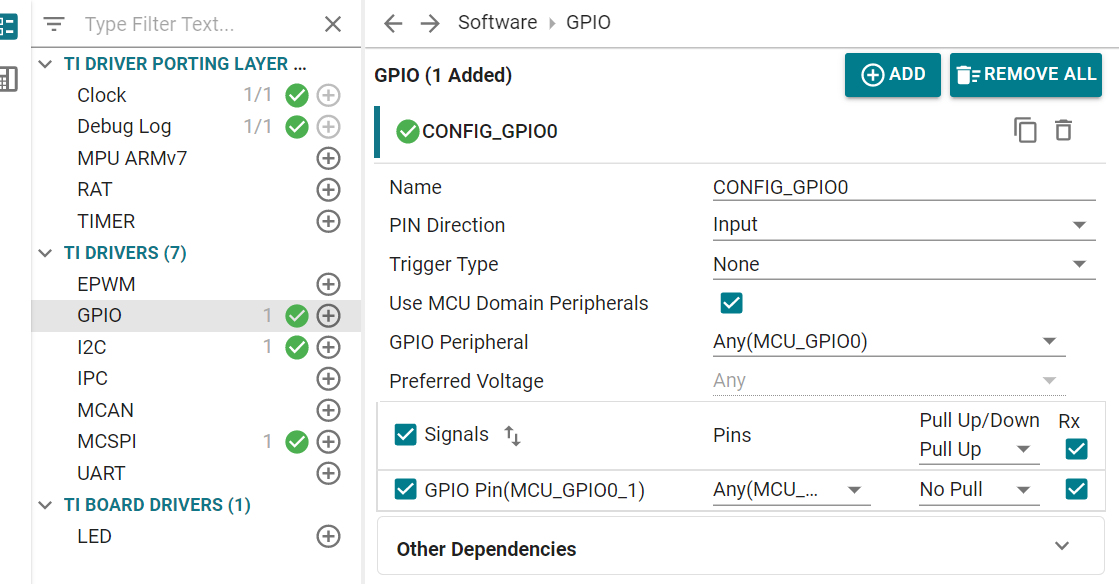 AM625: GPIO SysConfig RX TX Enable/Disable Both - Processors forum - Processors - TI E2E support ...