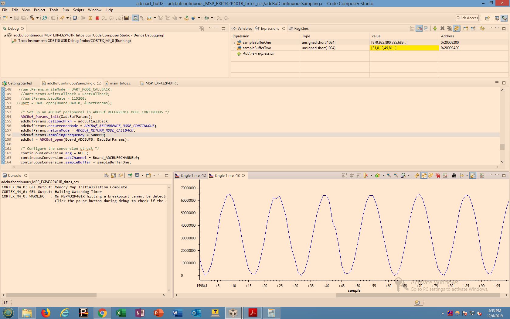 CCS/MSP432P401R: NOT Getting exact sine wave - MSP low-power microcontroller forum - MSP low ...