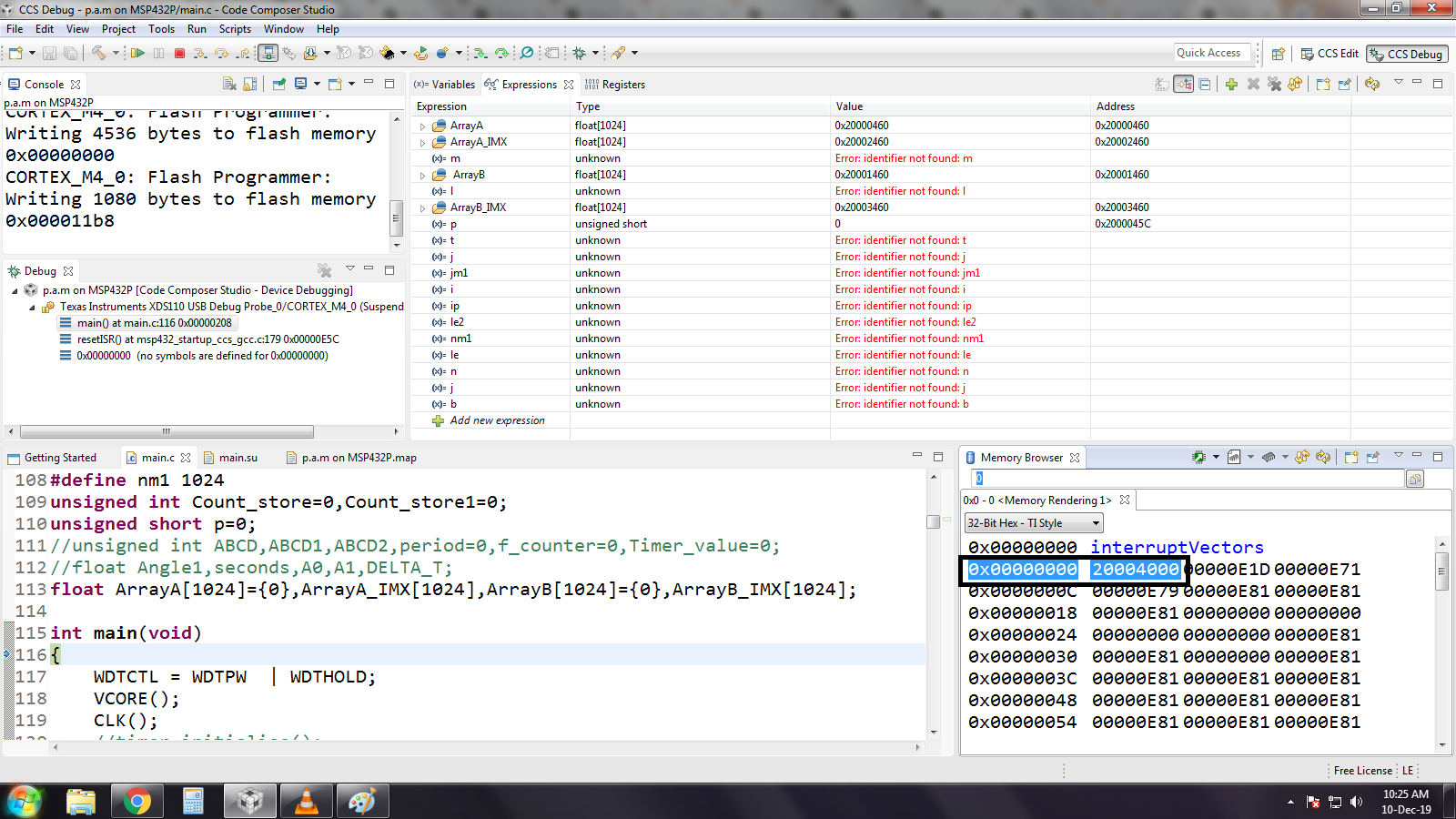 MSP432P401R: GNU compiler stack size change. - MSP low-power microcontroller forum - MSP low ...