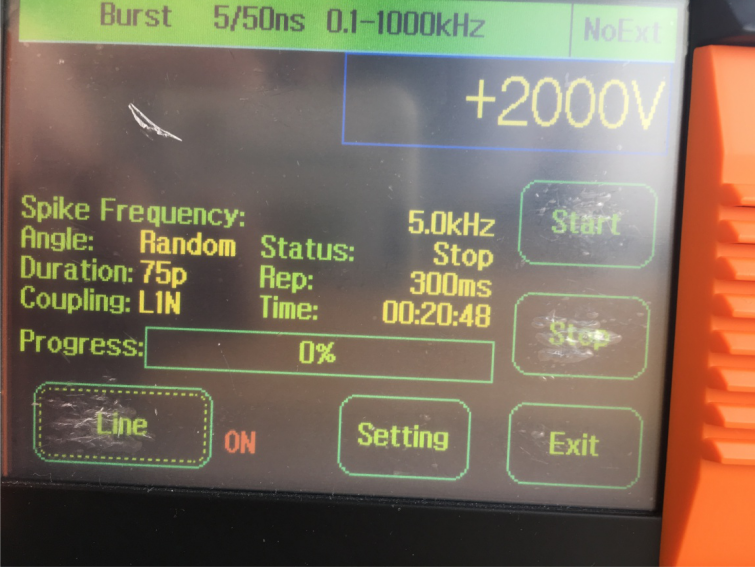 TMS320F28335: how to solve that in EFT test if there is a hand close to ...