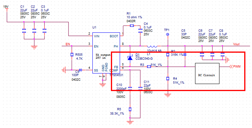 TPS54531: Can we use PWM signal on Vsense to modify the output voltage? - Power management forum ...