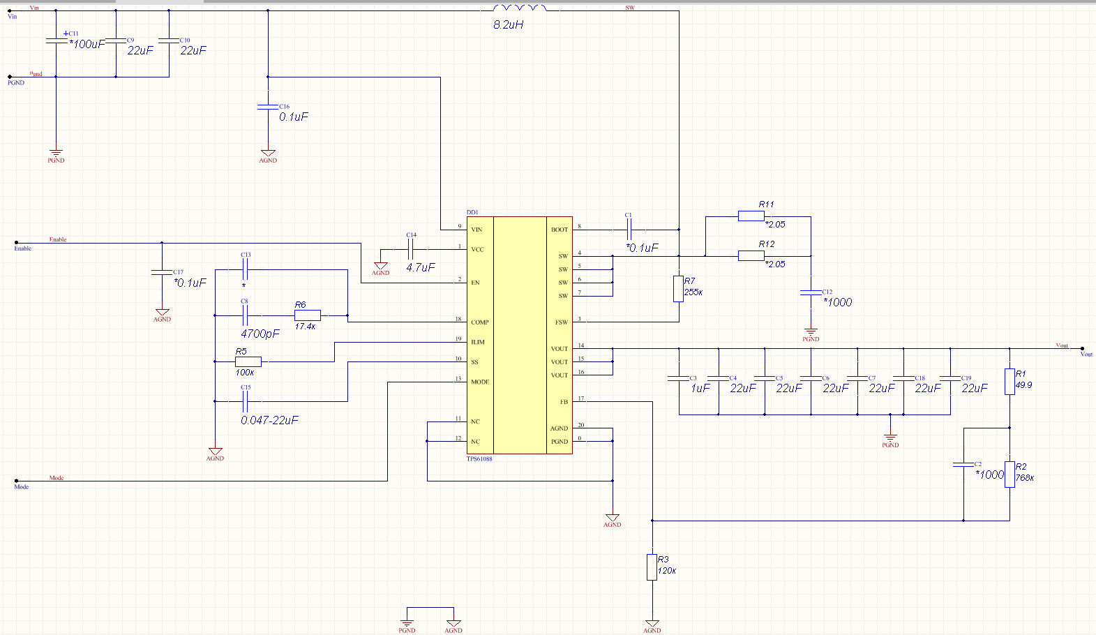 TPS61088 loop stability calculation and output voltage failure - Power ...
