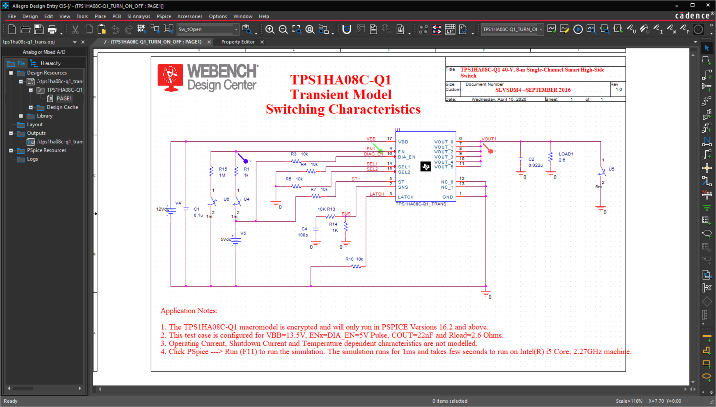 TPS1HA08-Q1: Simulation Model behaviour TPS1HA08C-Q1 - Power management forum - Power management ...