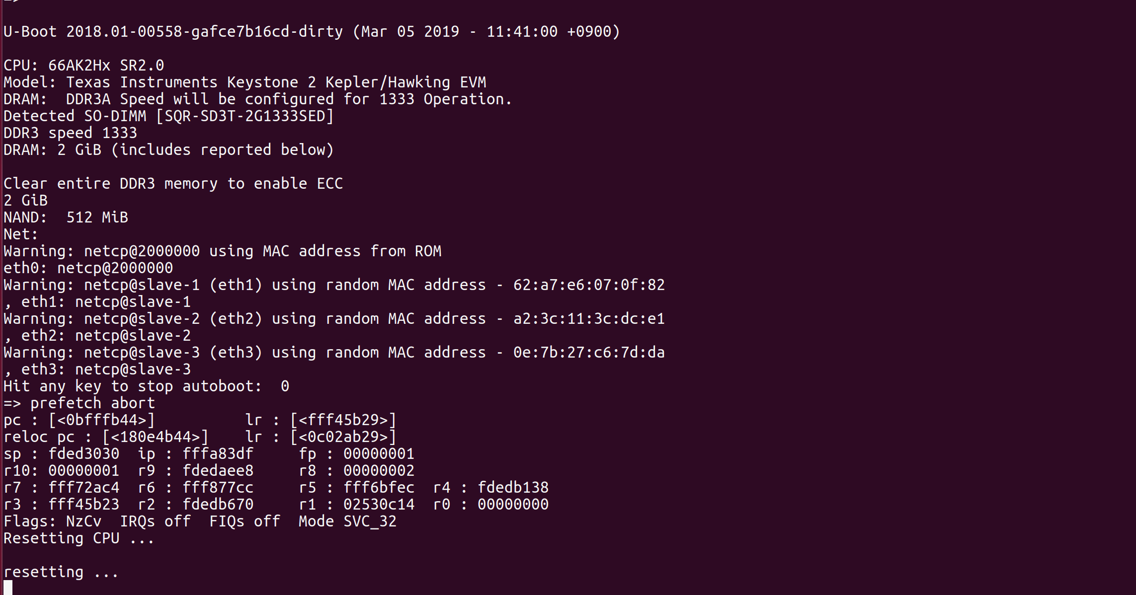 Linux/EVMK2H: U-Boot: Secondary CPUs (1,2,3) failed to boot ...