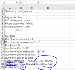 DCA1000EVM: capture time recorded in adc_data_Raw_LogFile.csv - Sensors forum - Sensors - TI E2E ...