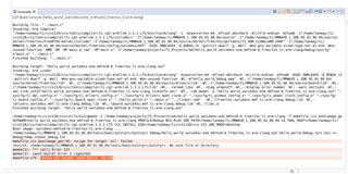 IWRL6432: mmWave L SDK hello world example, recipe for target 'post ...