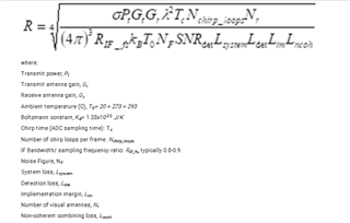 AWR1843BOOST: Calculating Max range for a particular RCS and SNR..using ...