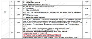 SN65DP159: DEV_FUNC_MODE function - Interface forum - Interface - TI E2E support forums